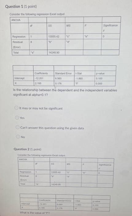 Solved Question 1 1 Point Consider The Following