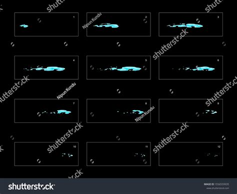 Sprite Sheet Water Splash Animation Frame 스톡 벡터 로열티 프리 1556559935