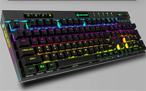 Color Backlit Multimedia Button Gaming Keyboard