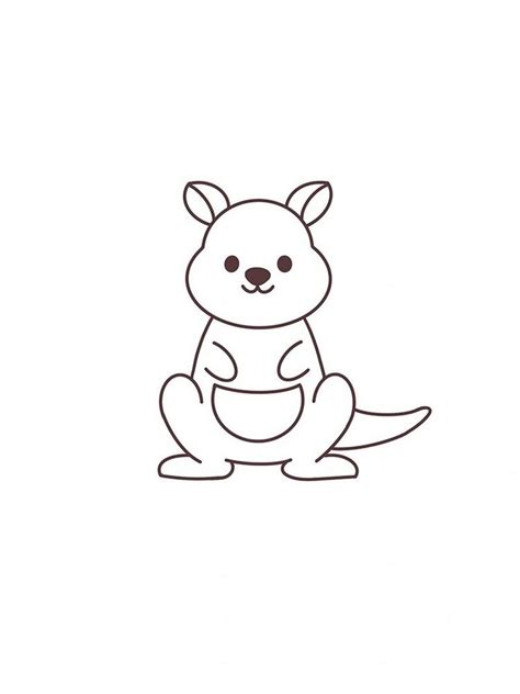 短尾巴袋鼠简笔画简单又好看简单（汇总19张） 简笔画图片大全