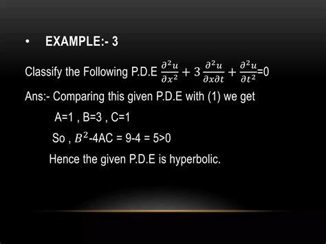 Classification Of Second Order Partial Differential Equation Pptx