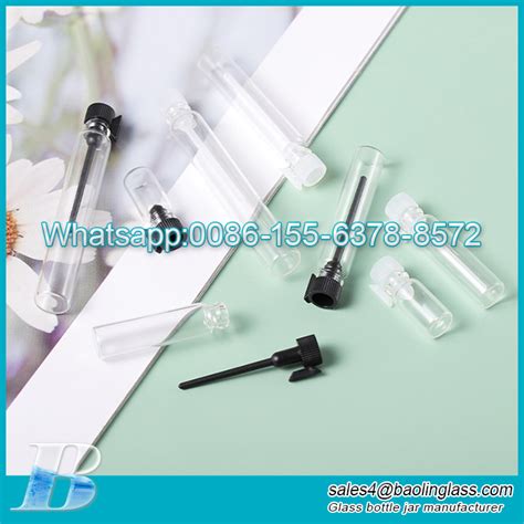 Perfume Sample Bottles Vial With Black Cap Supplier