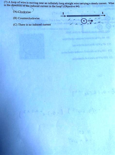 Solved T A Loop Of Wire Is Moving Near An Infinitely Long Straight