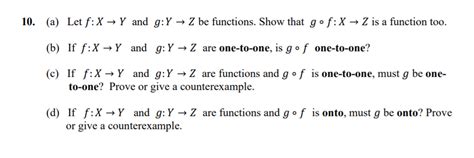 Solved 10 A Let F X Y And G Y Z Be Functions Show Chegg Com