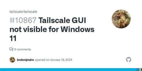 Tailscale Gui Not Visible For Windows 11 · Issue 10867 · Tailscale
