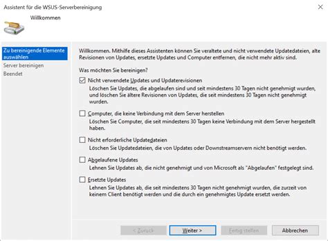 WSUS Bereinigung bricht ab Timeout für Datenbank und IIS erhöhen