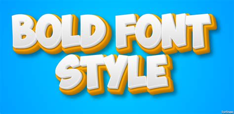 bold font style text effect and logo design font