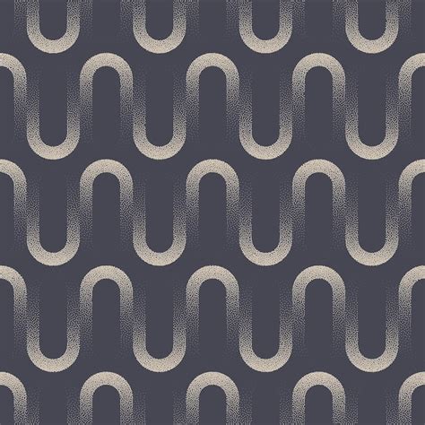 Premium Vector Elegant Wavy Lines Stippled Seamless Pattern Vector