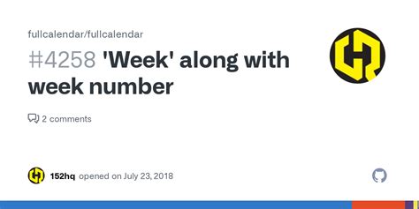 Week Along With Week Number · Issue 4258 · Fullcalendarfullcalendar · Github