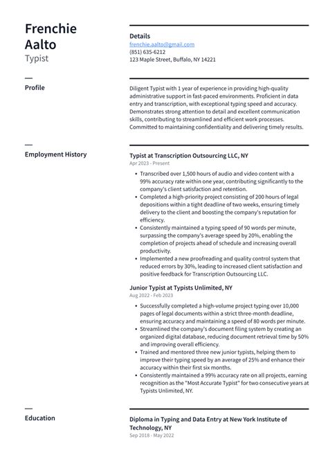 Top 12 Typist Skills To Put On Your Resume Resumecat