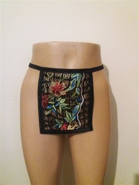 Colorful Transparent Lace Loincloth Floral Transparent Lace Etsy