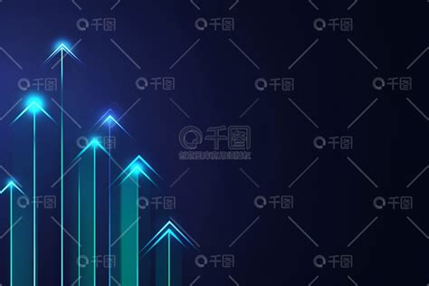 向上延伸ai数字艺术 Growth现代简约深蓝色背景浅蓝绿色箭头向上延伸插画 Ai平面元素免费下载 Png格式 4032像素 编号71521909 千图网