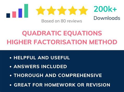 Harder Quadratic Equations Teaching Resources