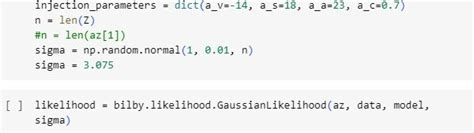 code for normal distribution and likelihood estimation using bilby