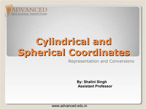 Spherical Coordinates System Ppt