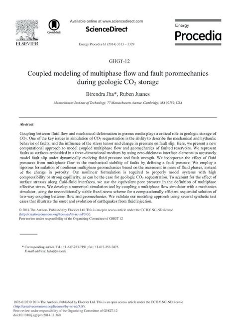 PDF Coupled Modeling Of Multiphase Flow And Fault Poromechanics