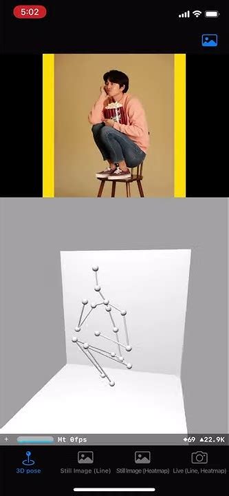 Tflite 3d Pose Estimation Visualization Demo On Ios Youtube