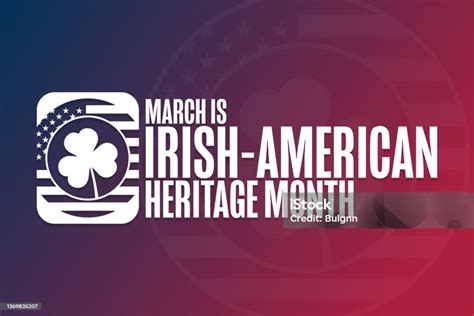 3월은 아일랜드계 미국인 유산의 달입니다 휴일 개념 배경 배너 카드 텍스트 비문이있는 포스터용 템플릿 벡터 Eps10 그림입니다 3월에 대한 스톡 벡터 아트 및 기타 이미지