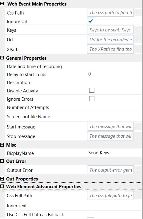 Send Keys Rinkt Documentation