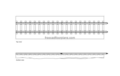 Rail Track Free CAD Drawings