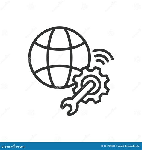 Coding And Programming Line Art Thin Icons Cartoon Vector 77131157