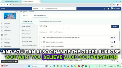 Customizing Mobile And Web App Settings For Visit And Call Validation