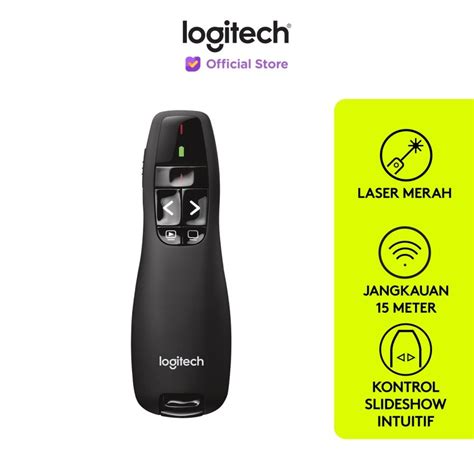 Jual Wireless Presenter Pointer Logitech R 400 Windows Black