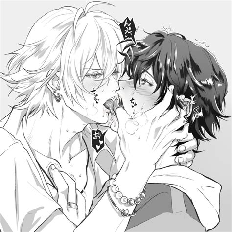 Rule 34 Aohitsugi Samatoki Blush Gay Gay Kissing Hypnosis Mic Male Malemale Male Focus Male