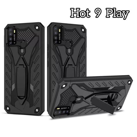 Jual Case Hp For Infinix Hot Play Casing Hp Armor Terbaru Dengan Kickstanding Shopee Indonesia
