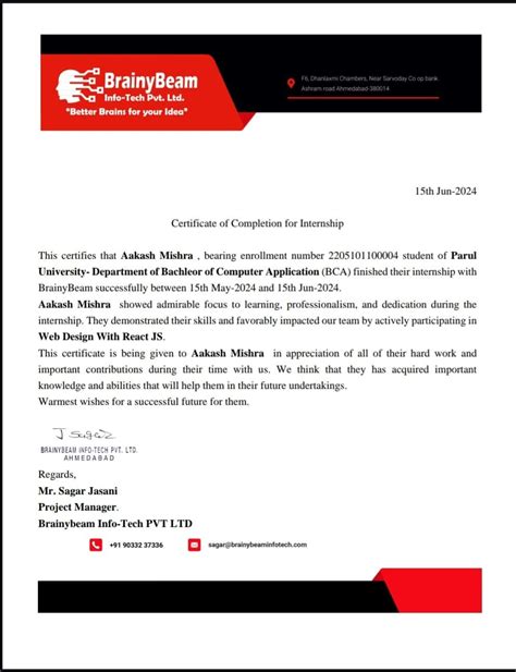 Aakash Mishra On Linkedin Reactjs Internship Frontenddevelopment Careergrowth