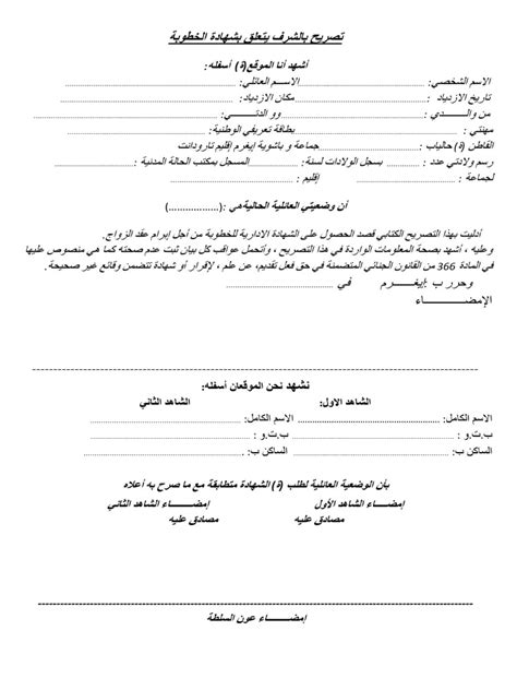 نمادج شواهد السكنى الخاصة بعون السلطة Pdf