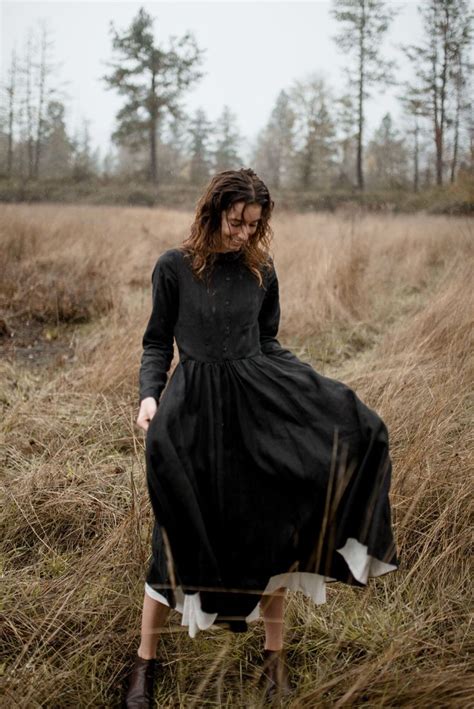 Magical Black Linen Dress Black Linen Dress Dress Classic Linen Dress