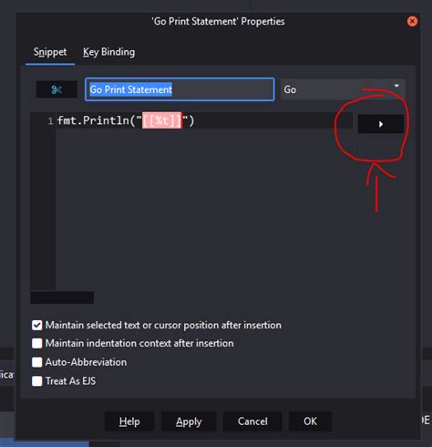 template files properties dialog should provide dropdown of available interpolations · issue