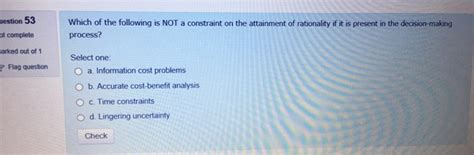 solved which of the following is not a constraint on the