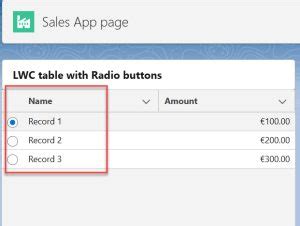 How To Add A Radio Button In Salesforce LWC Datatable