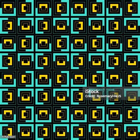 Nested Squares Seamless Vector Pattern Stock Illustration Download
