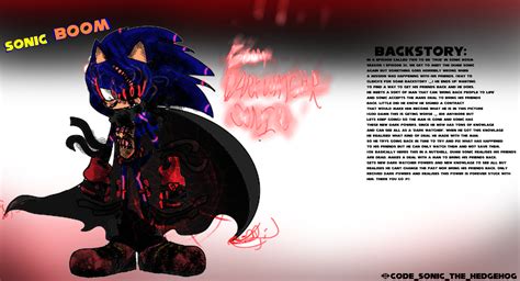 Boom Dark Watcher Sonic Ref By Codesonicthehedgehog On Deviantart