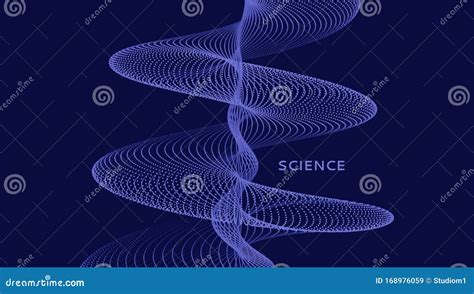 Sound Waves Big Data Visualization Array With Dynamic Particles