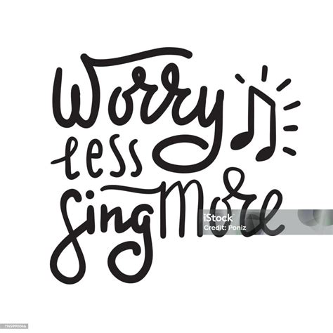 더 적은 걱정 덜 격려 하 고 동기 부여 인용 손으로 그린 아름 다운 레터링 영감을 주는 포스터 티셔츠 가방 컵 카드 노래방