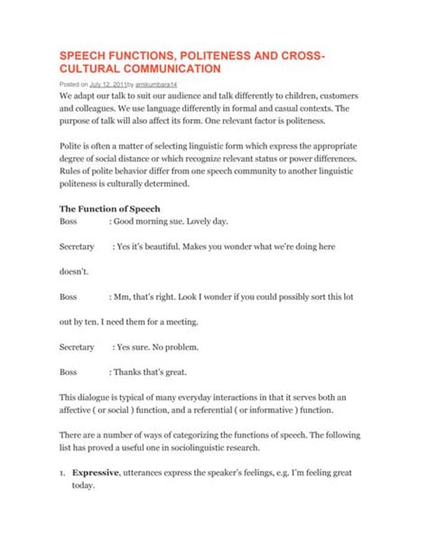 Understanding Speech Context Speech Style Speech Pptx