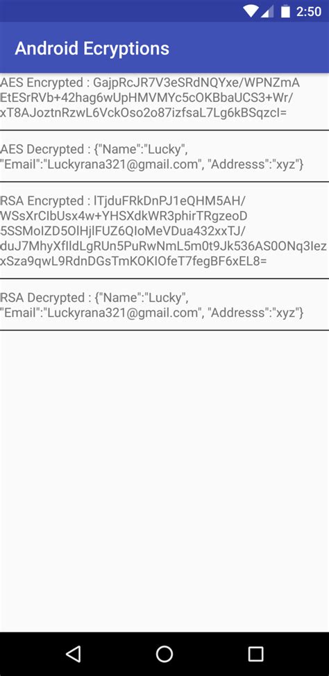 Android Data Security Aes And Rsa Algorithm Encrypt And Decrypt Lucky Rana