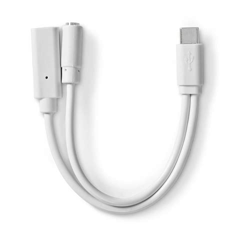 Usb C™ Adapter Usb 20 Usb C™ Male Usb C™ Female 35 Mm Female 010 M Round Nickel