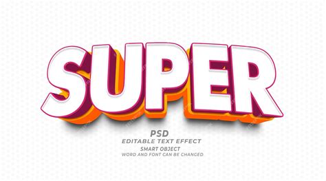 Premium Psd Super 3d Editable Text Effect Photoshop Template Psd Style