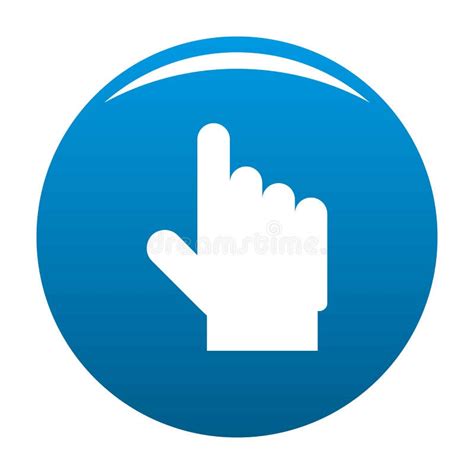 Hand Cursor Website Icon Blue Vector Stock Vector Illustration Of Object Internet