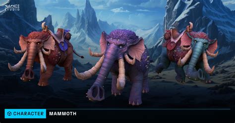 Stylized Mammoth Mount 3d Animals Unity Asset Store