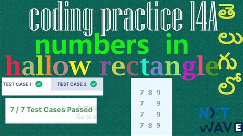 coding practice 14 a numbers in hallow rectangle nxt wave ccbp