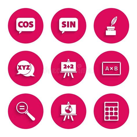 Set Chalkboard With Diagram Calculator Calculation Xyz Coordinate