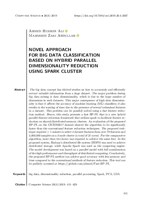 Pdf A Novel Approach For Big Data Classification Based On Hybrid