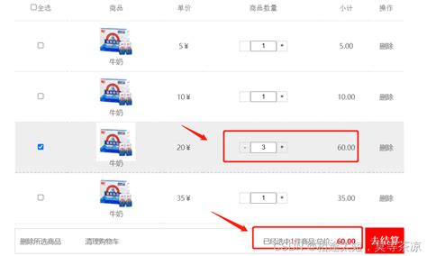 Jquery购物车案例 Csdn博客