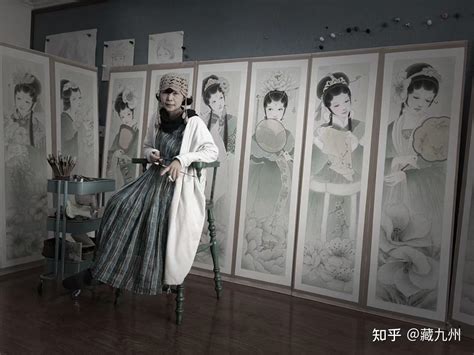 付洛红工笔重彩人物画作品欣赏 知乎
